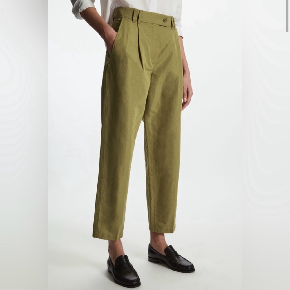 Cos Pleated Linen Pants - Gem